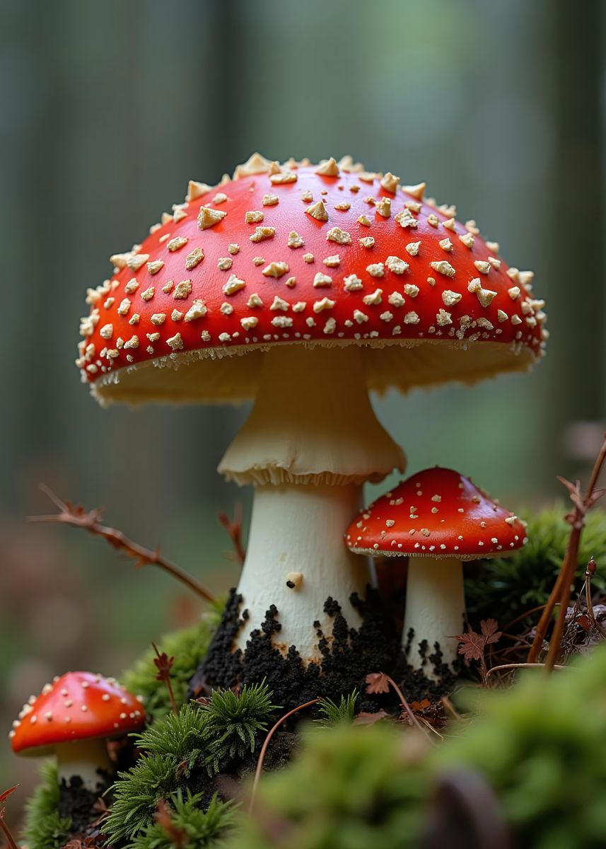 'Red Mushroom Fungi Fungus Fly Agaric' Poster, picture, metal print ...