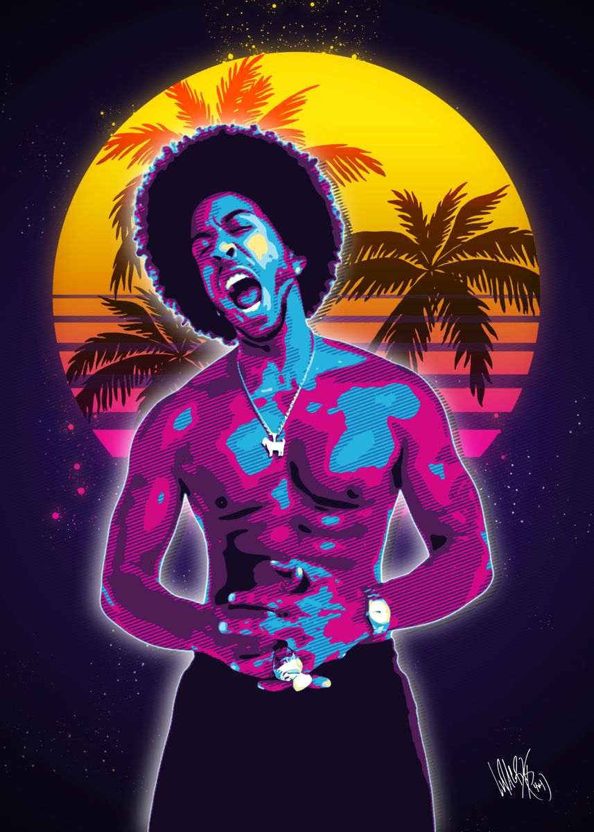 'Ludacris 80s Retro ' Poster, picture, metal print, paint by Papa Giana ...