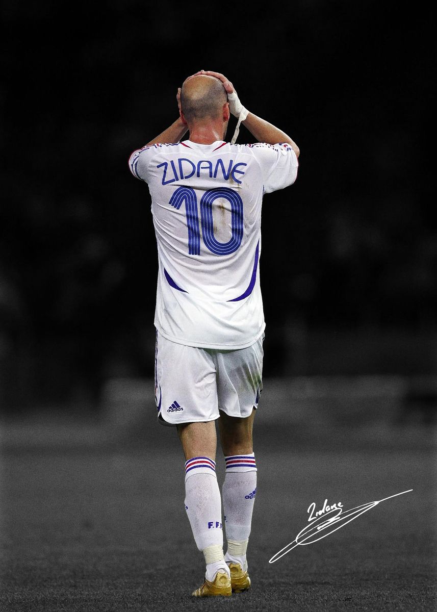 'Zinedine Zidane' Poster, picture, metal print, paint by Brian John ...