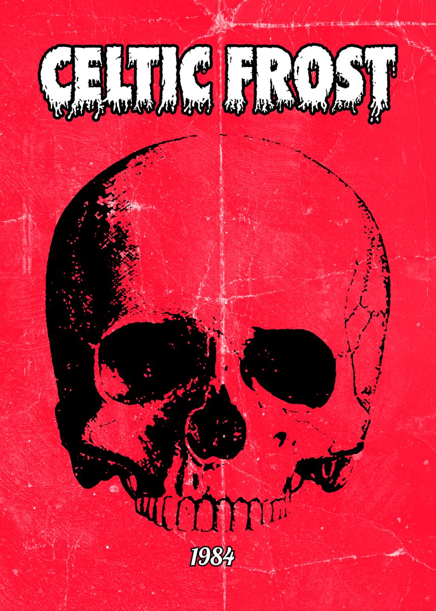 'Celtic Frost Skull Poster' Poster, picture, metal print, paint by ...