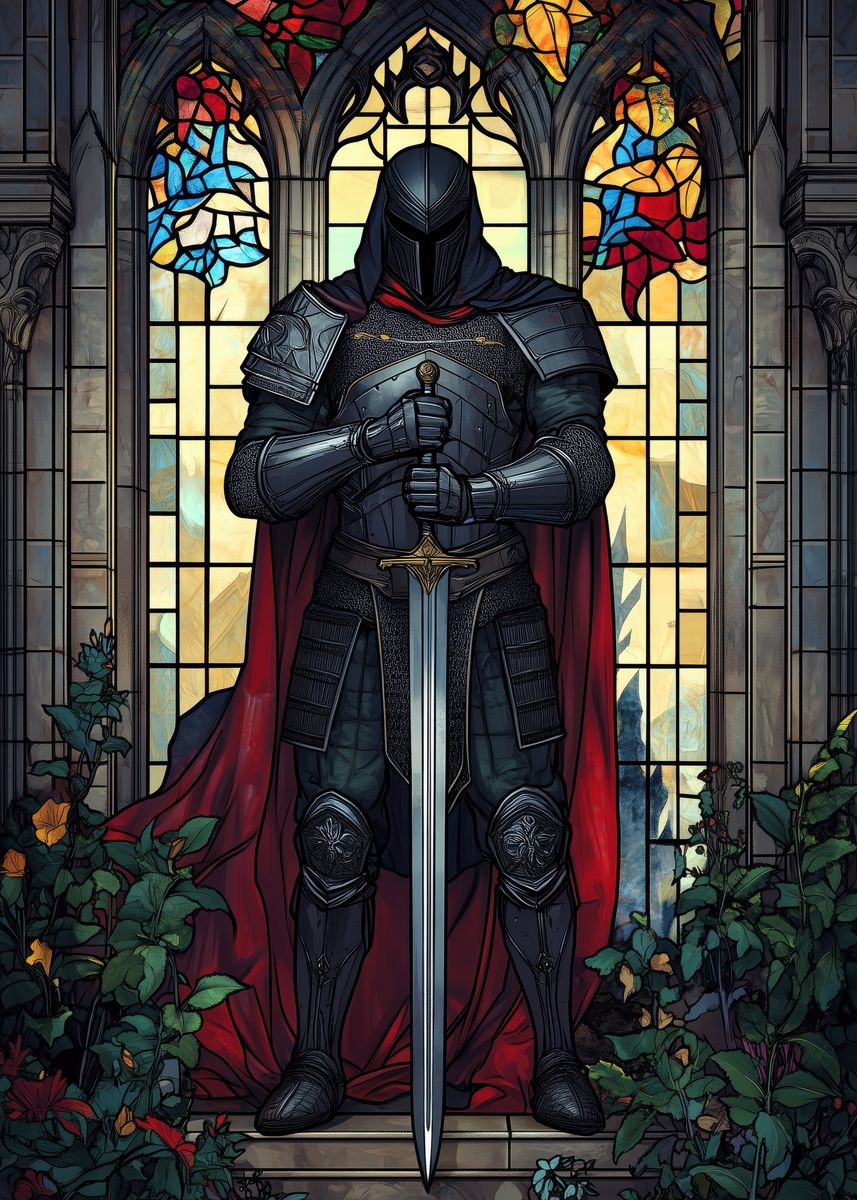 'Dark Knight in Armor' Poster, picture, metal print, paint by Karima ...