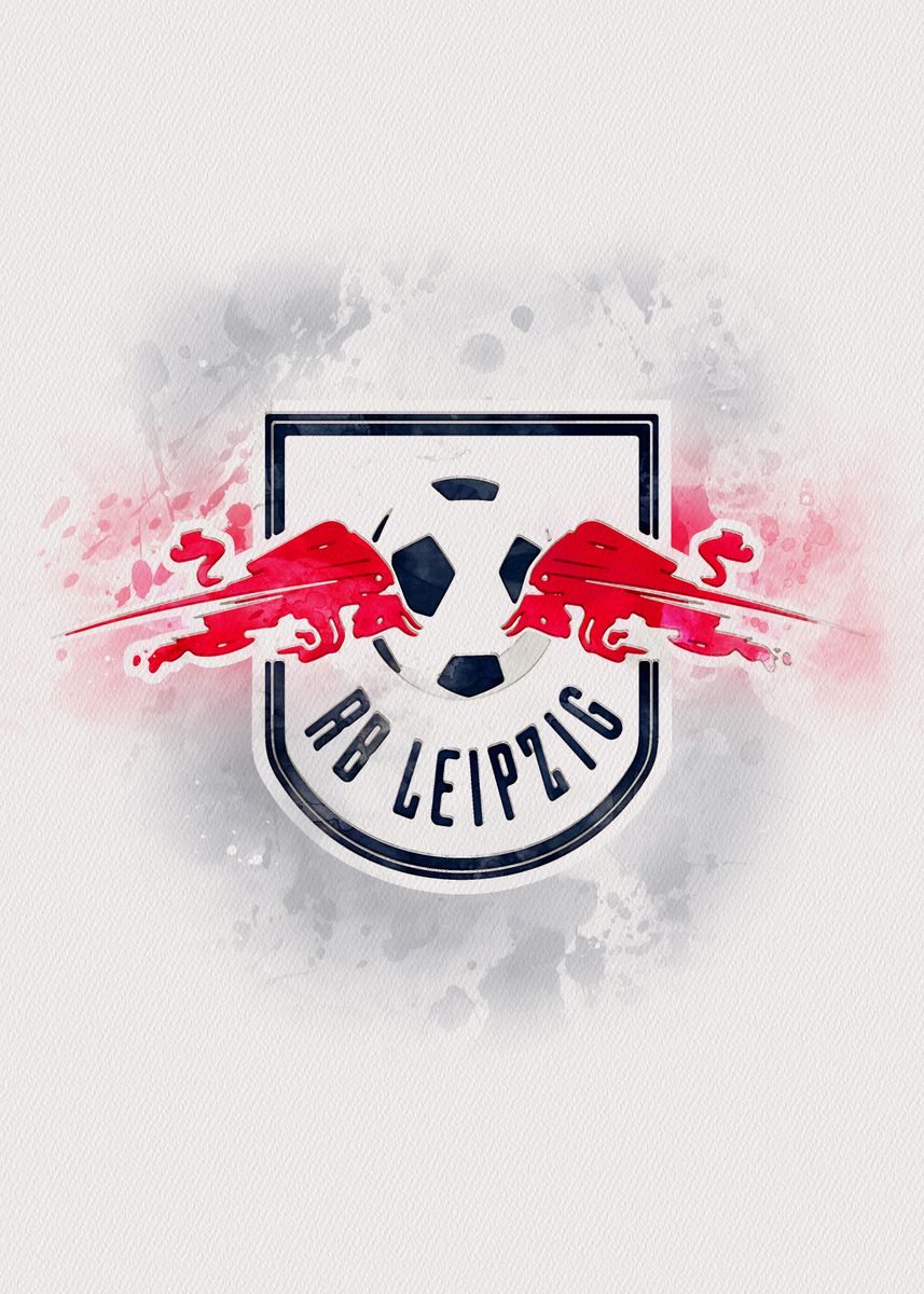 'RB Leipzig Logo Watercolor' Poster, picture, metal print, paint by ...