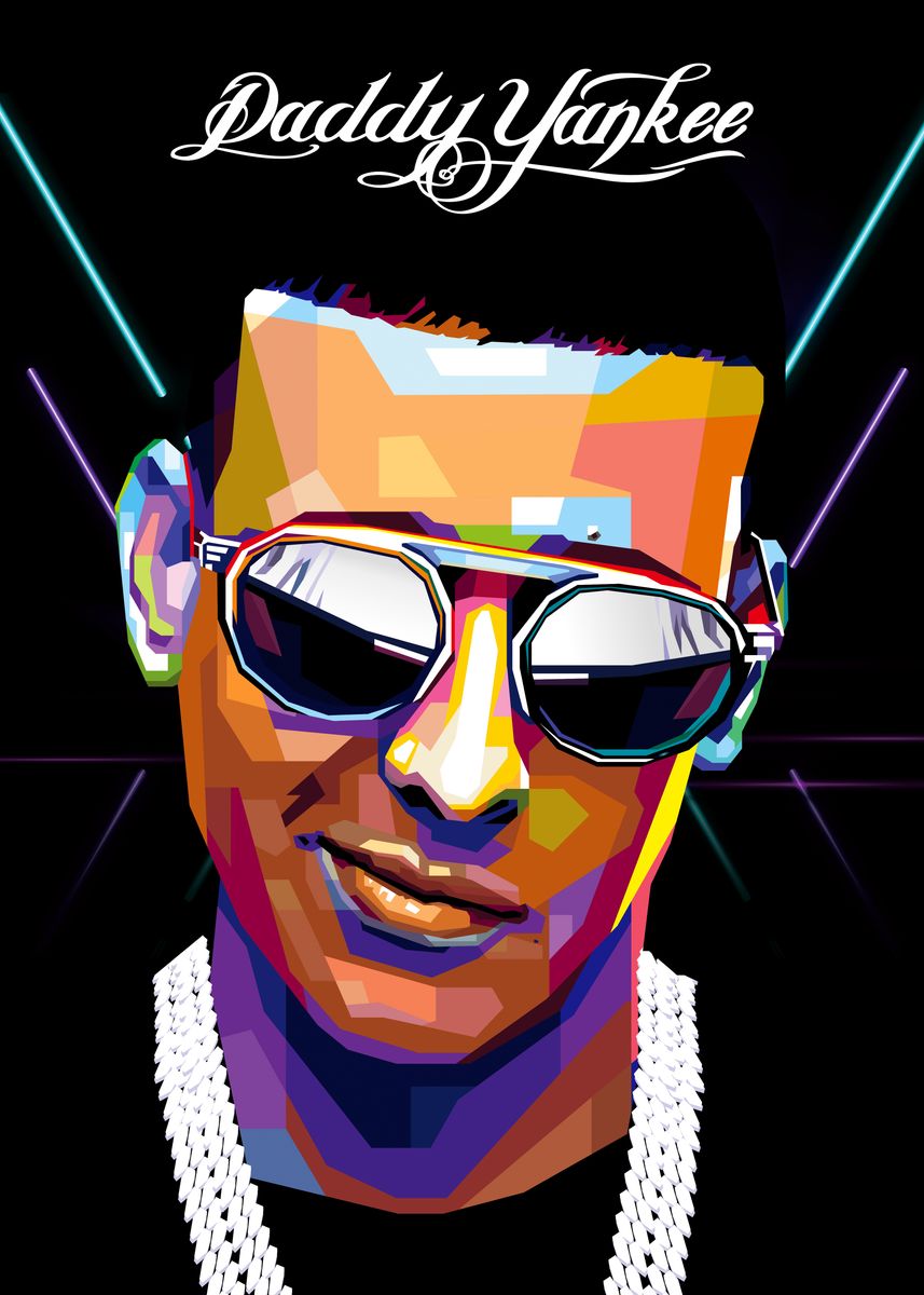 'Daddy Yankee Pop Art Portrait' Poster, picture, metal print, paint by ...