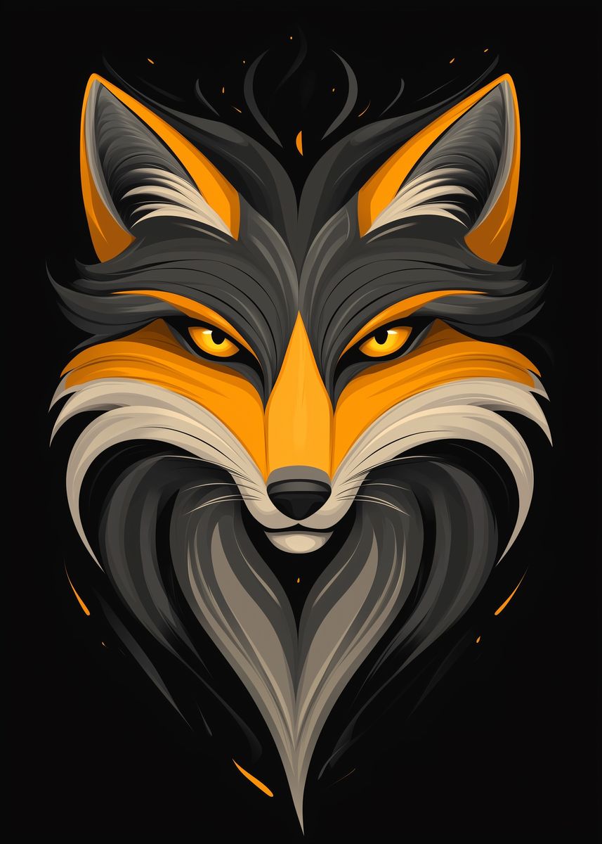 'Fox Portrait' Poster, picture, metal print, paint by der Mumpitz ...