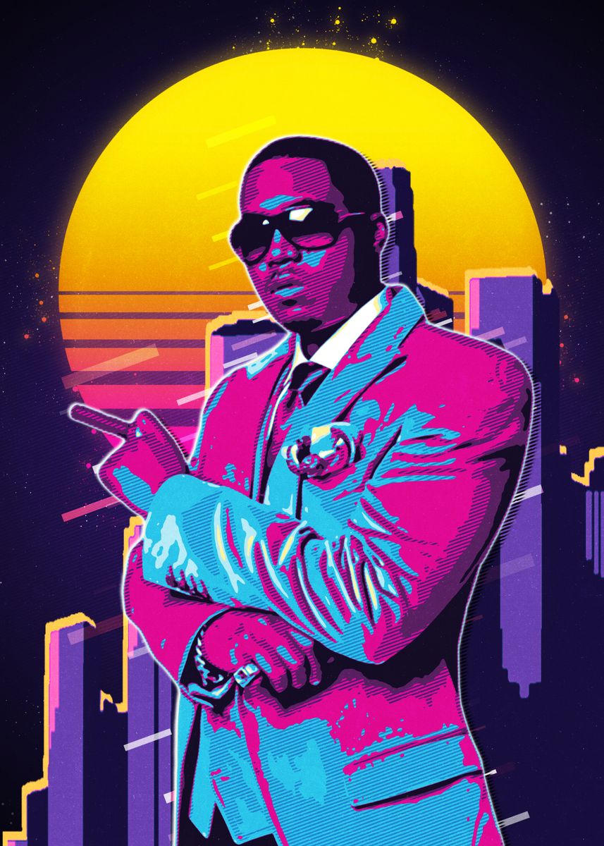'Nas Retro Art' Poster, picture, metal print, paint by | Displate
