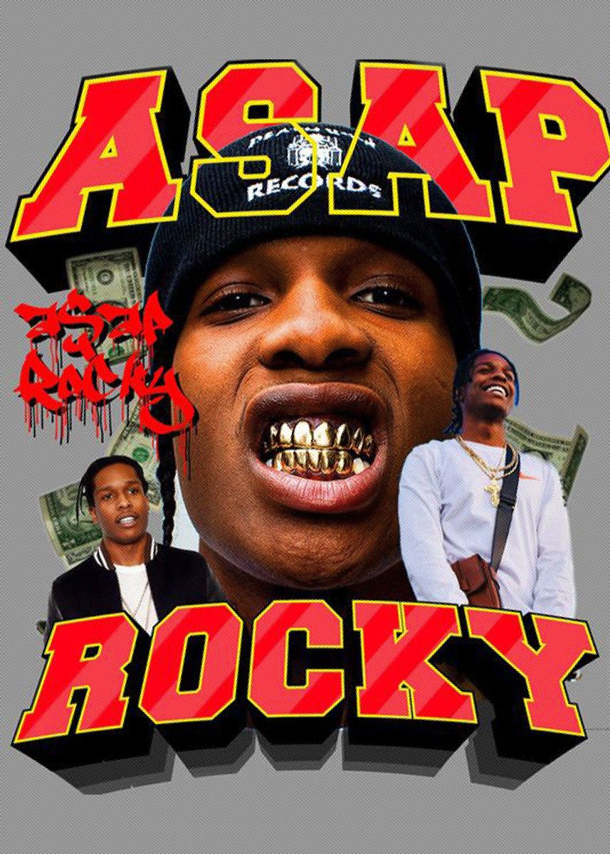 'ASAP Rocky Rapper Music' Poster, picture, metal print, paint by | Displate