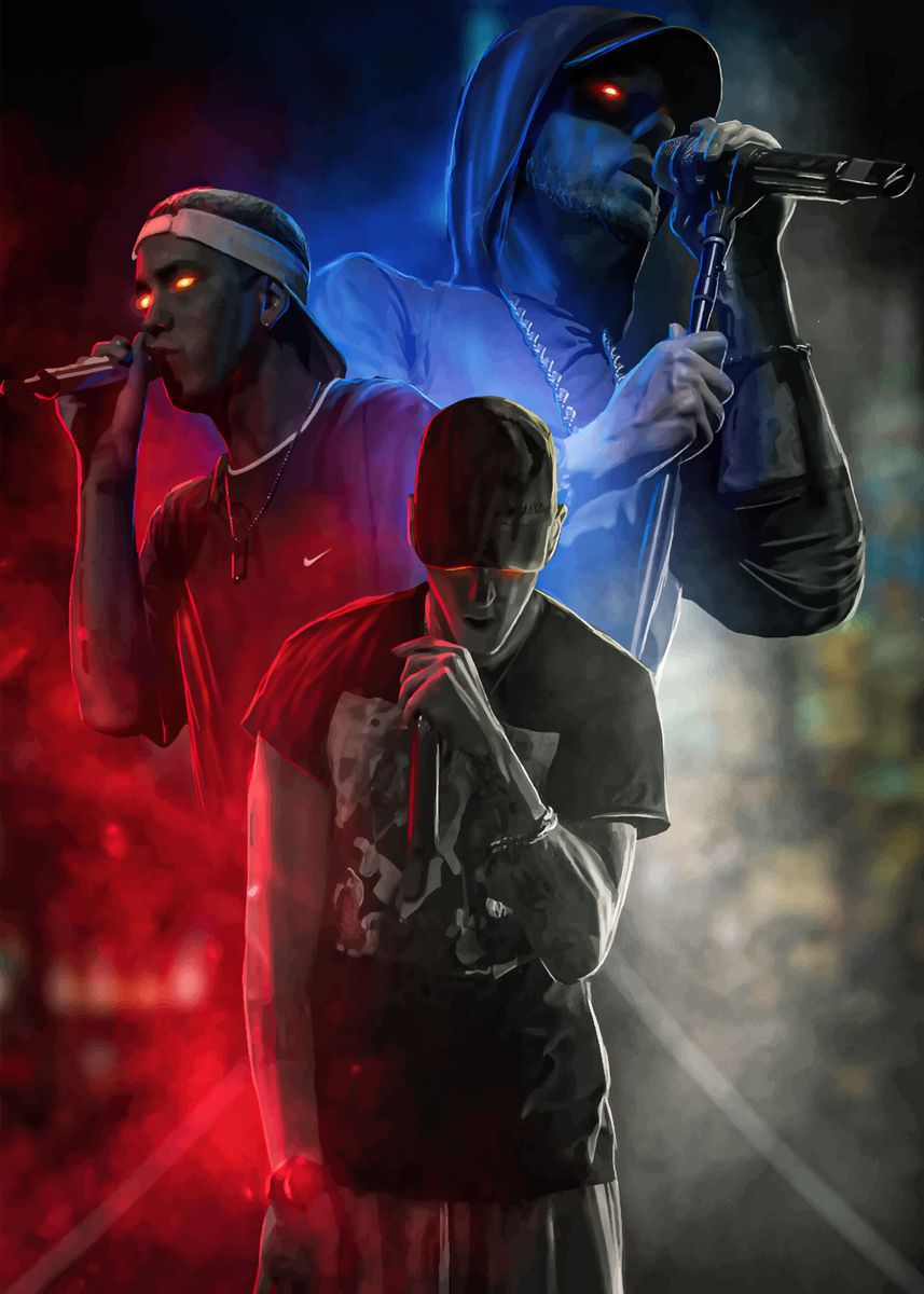 'Eminem Rap God Evolution' Poster, picture, metal print, paint by ...