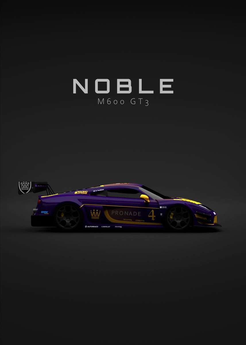 'Noble M600 GT3 2012 - Specs' Poster, picture, metal print, paint by 21 MXM | Displate