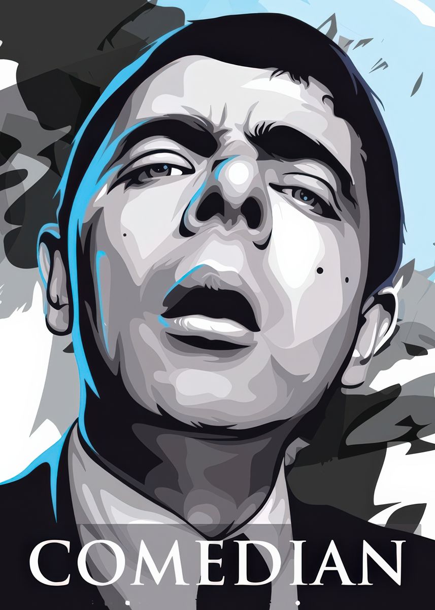 'Rowan Atkinson Portrait' Poster, picture, metal print, paint by KAWS ...