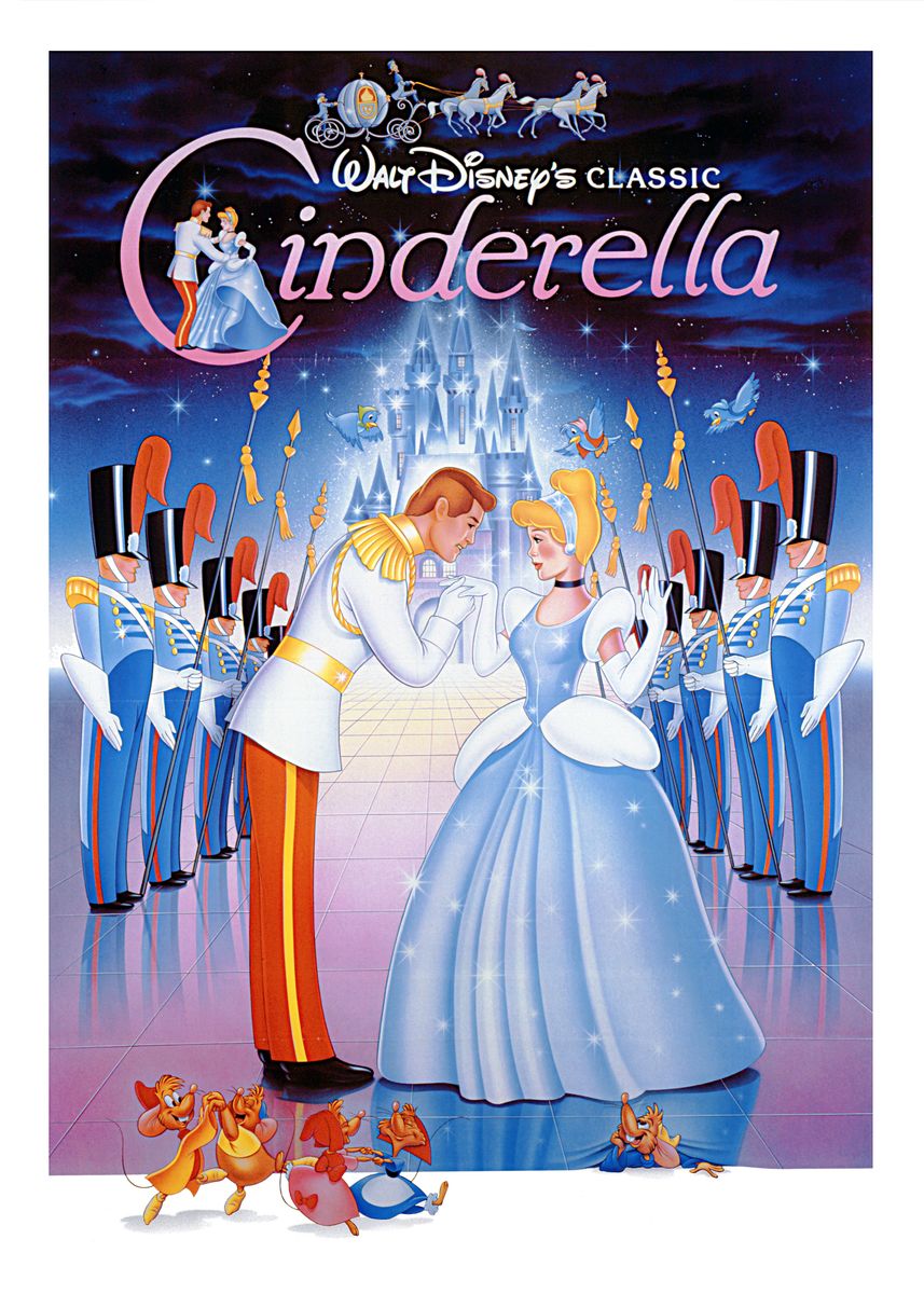 'Cinderella At The Ball' Poster, picture, metal print, paint by Disney | Displate