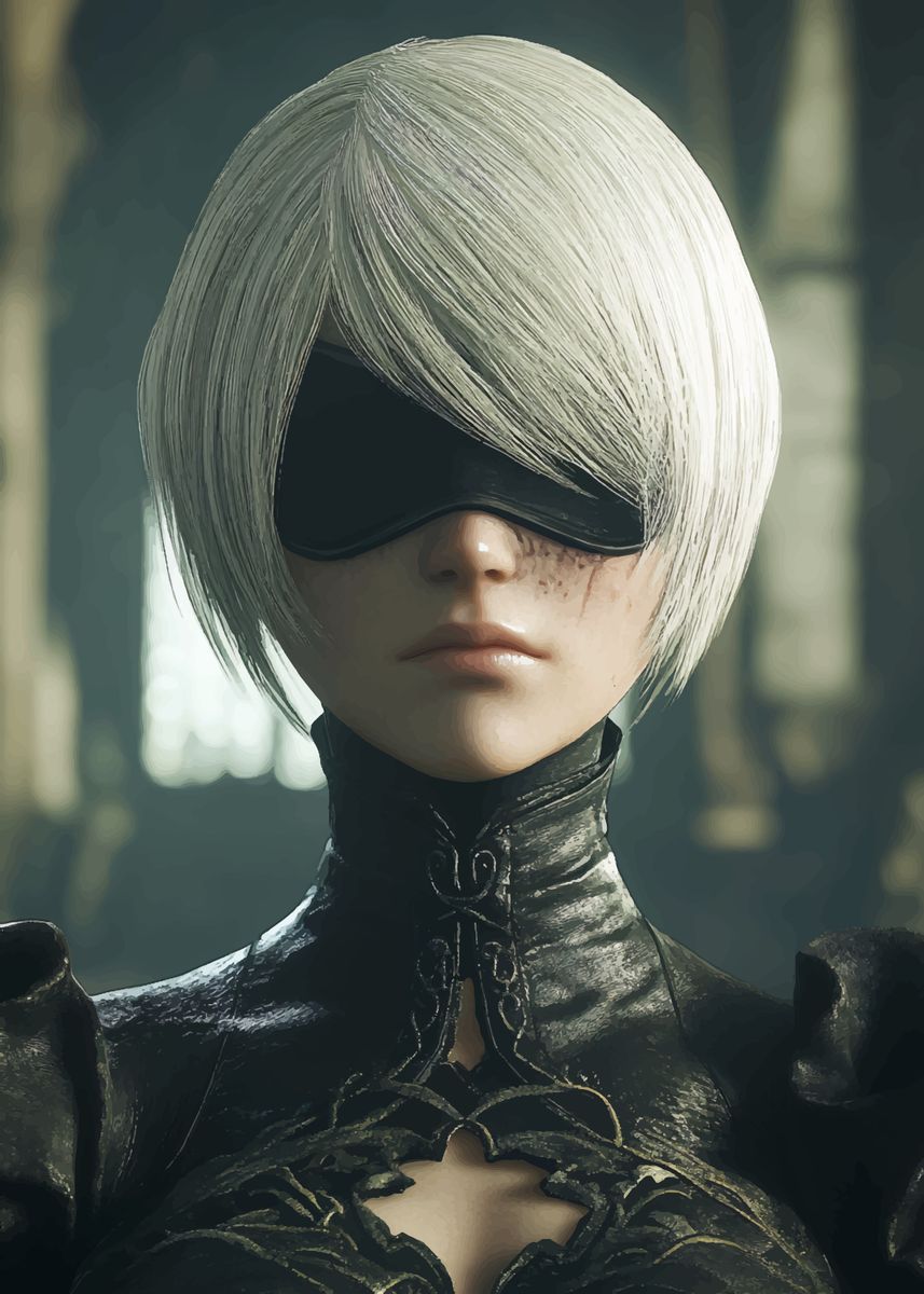 '2B Nier Automata' Poster, picture, metal print, paint by in here art ...