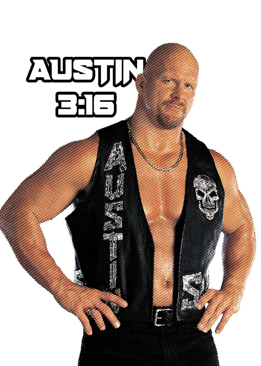 'Stone Cold Steve Austin' Poster, picture, metal print, paint by ...