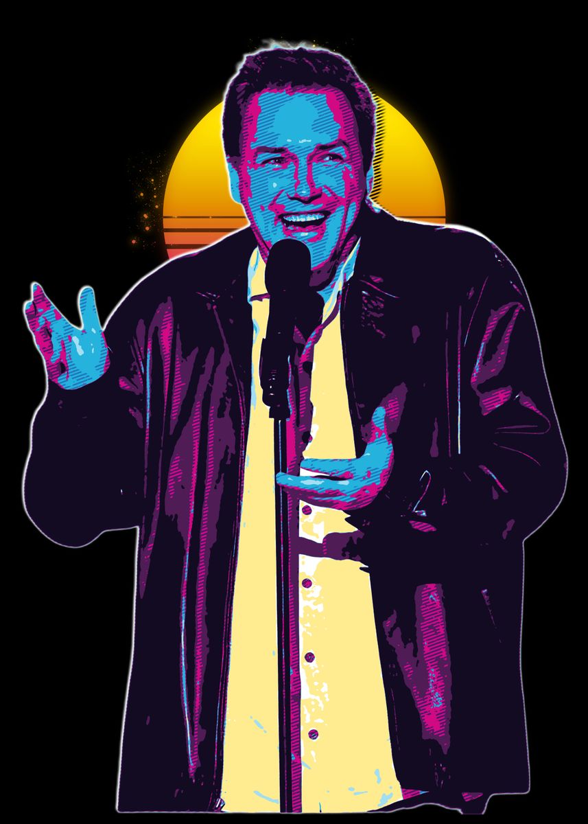'Retro Stand-Up Comedian' Poster, picture, metal print, paint by ...