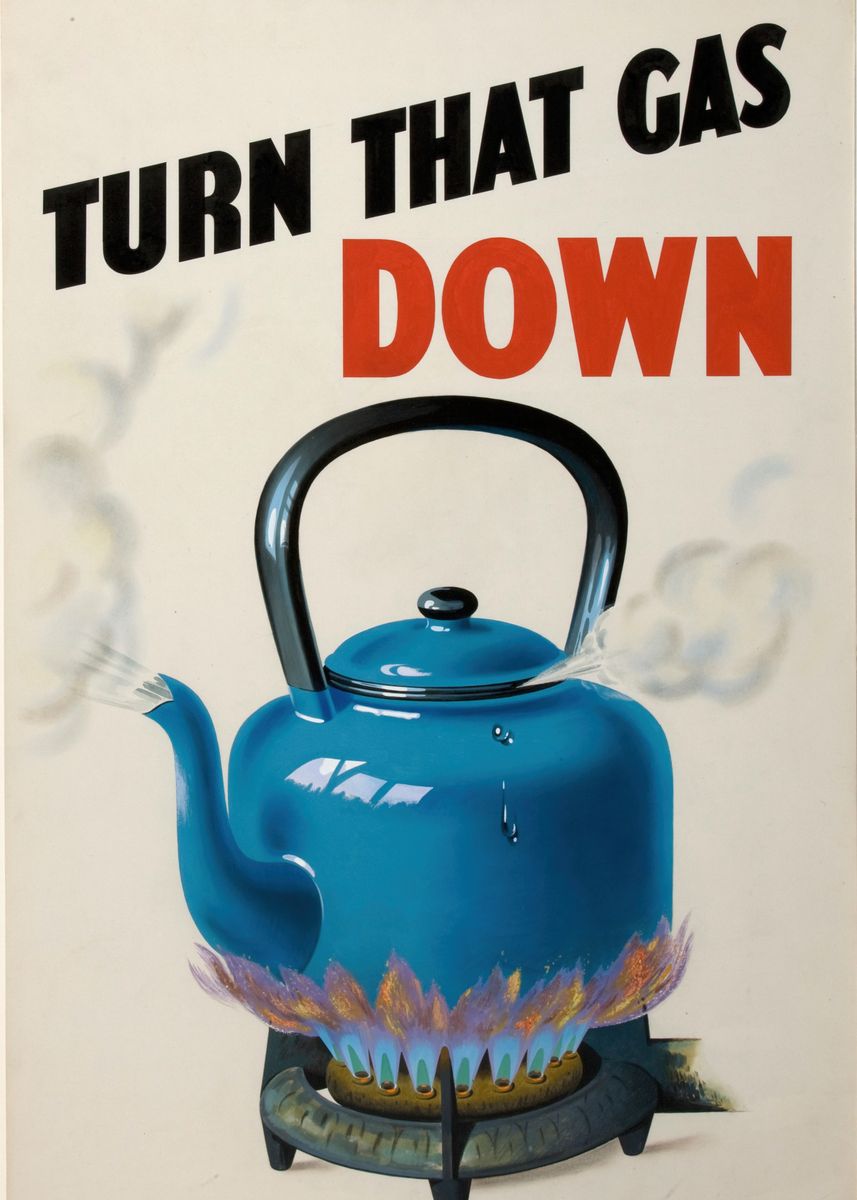 'Saving Gas ww2 Poster' Poster, picture, metal print, paint by Marc ...