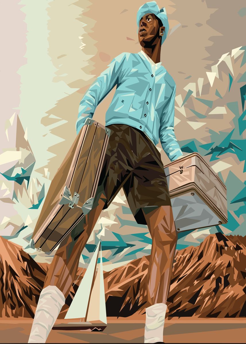 'Tyler the Creator' Poster, picture, metal print, paint by Zalem Print | Displate