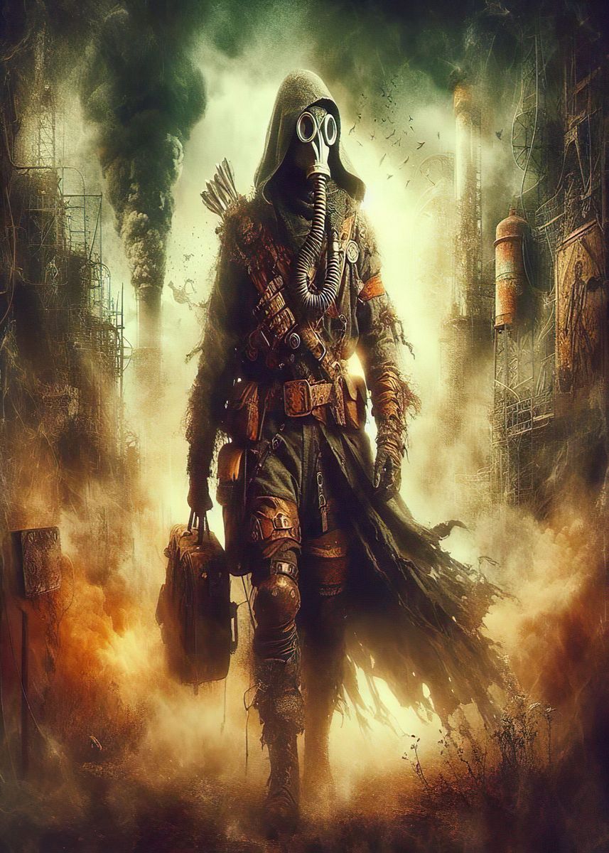 'Post-Apocalyptic Wanderer' Poster, picture, metal print, paint by ...