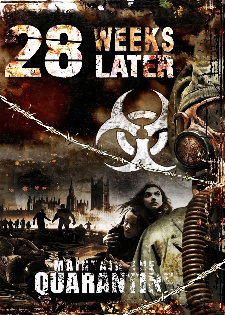 '28 Weeks Later Movie Poster' Poster, picture, metal print, paint by gundamartposter | Displate
