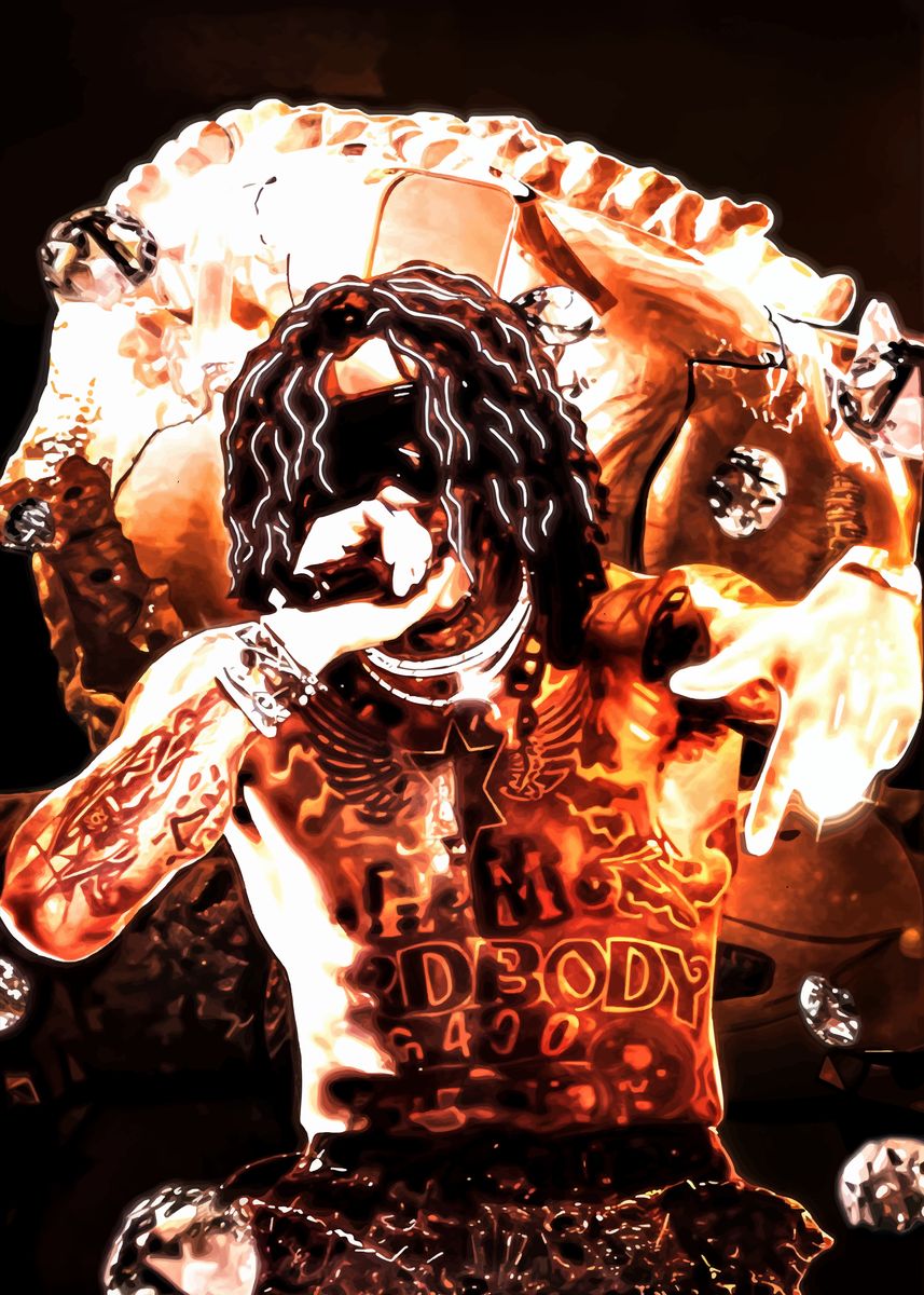 'Gunna Rapper' Poster, picture, metal print, paint by BLACKISTE | Displate