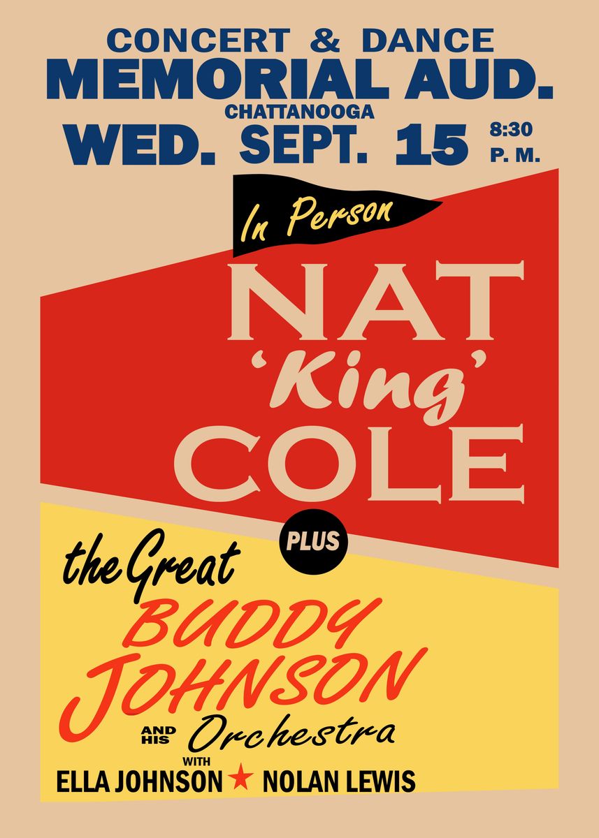 'Nat 'King' Cole Concert Poster' Poster, picture, metal print, paint by ...