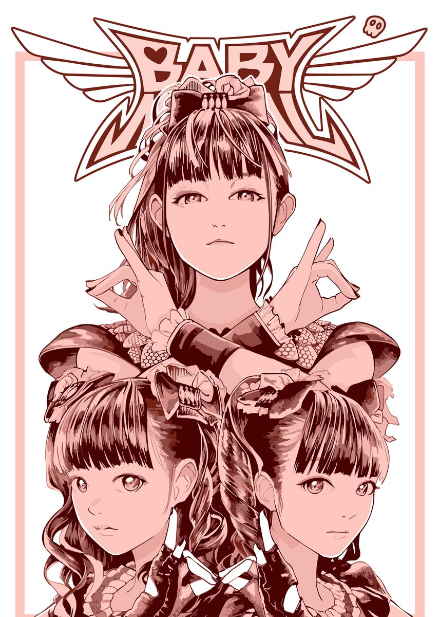 'Babymetal' Poster, picture, metal print, paint by Fluency Room | Displate