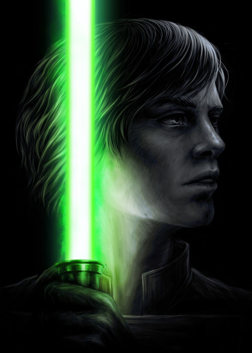 'Lightsaber Skywalker' Poster, picture, metal print, paint by Star Wars ...