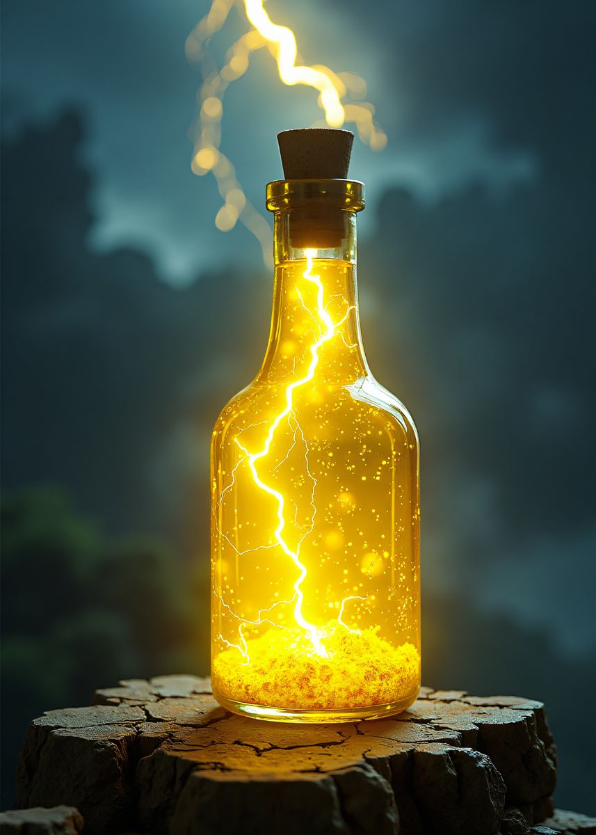 'Lightning potion' Poster, picture, metal print, paint by Graphic ...