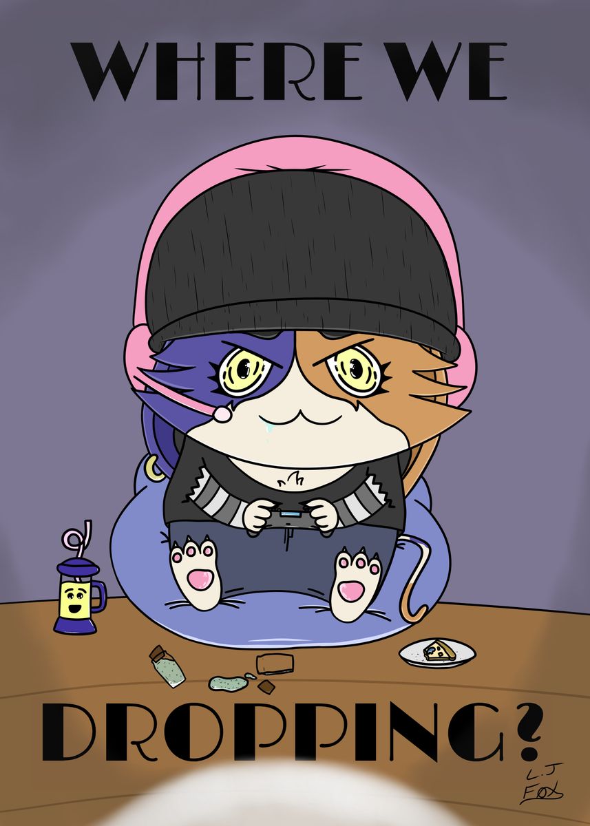 'Fortnite Meow Skulls Chibi | WHERE WE DROPPING?' Poster, picture ...