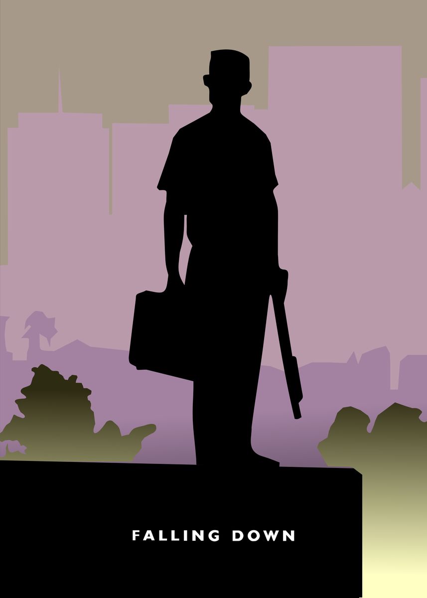 'Falling Down Movie Poster' Poster, picture, metal print, paint by ...