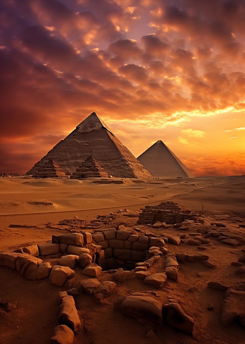 'Mysteries of the Ancient Pyramids' Poster, picture, metal print, paint ...