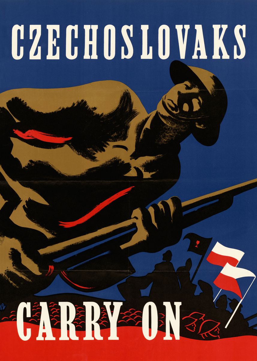 'Czechoslovak Soldier Poster' Poster, picture, metal print, paint by ...