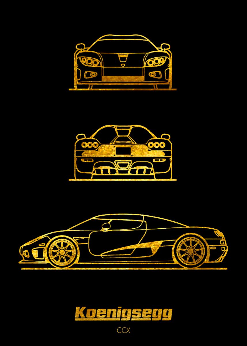 'Koenigsegg CCX' Poster, picture, metal print, paint by JAT DESIGNS ...