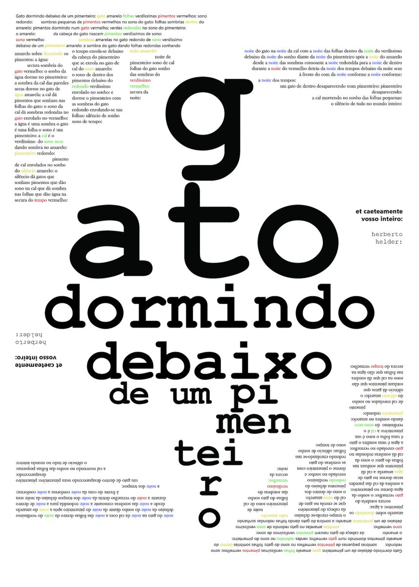 'Surreal Portuguese Poem by Herberto Helder (title surrounded by text ...