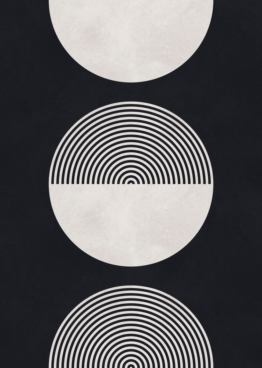 'Abstract Circles Wall Art' Poster, picture, metal print, paint by ...