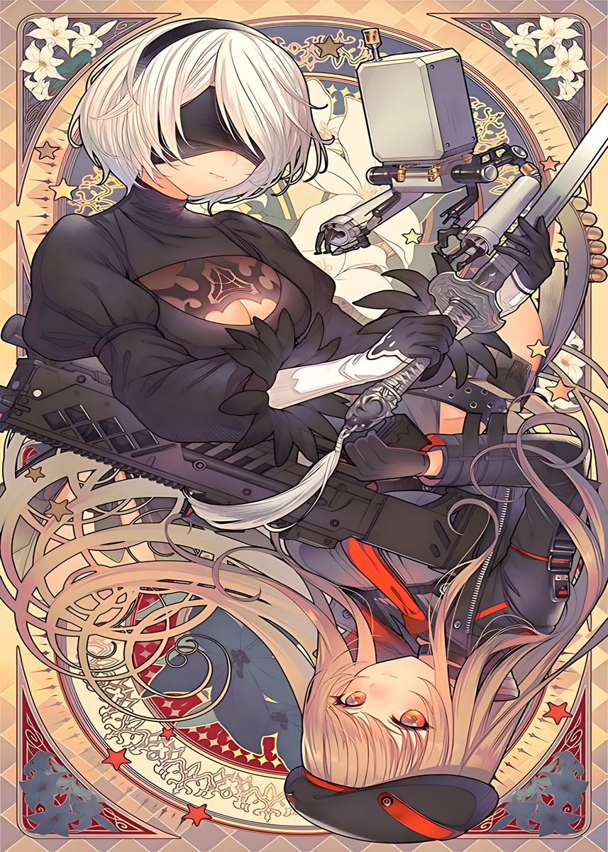 'Nier Automata 2B' Poster, picture, metal print, paint by Gem Studio ...