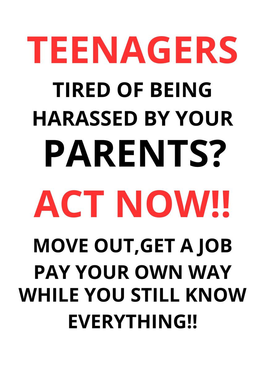 'Teenager Empowerment Poster' Poster, picture, metal print, paint by ...