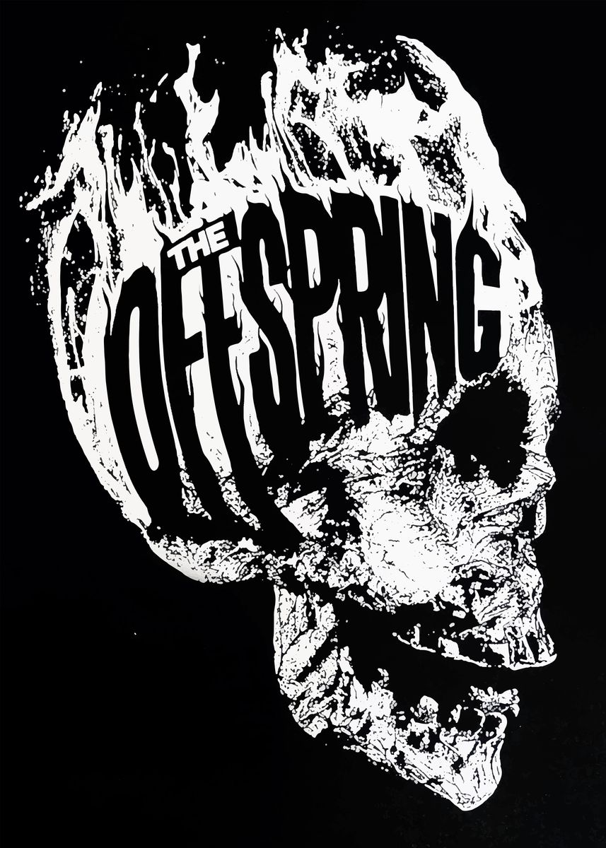 'The Offspring Skull Logo' Poster, picture, metal print, paint by lisa ...