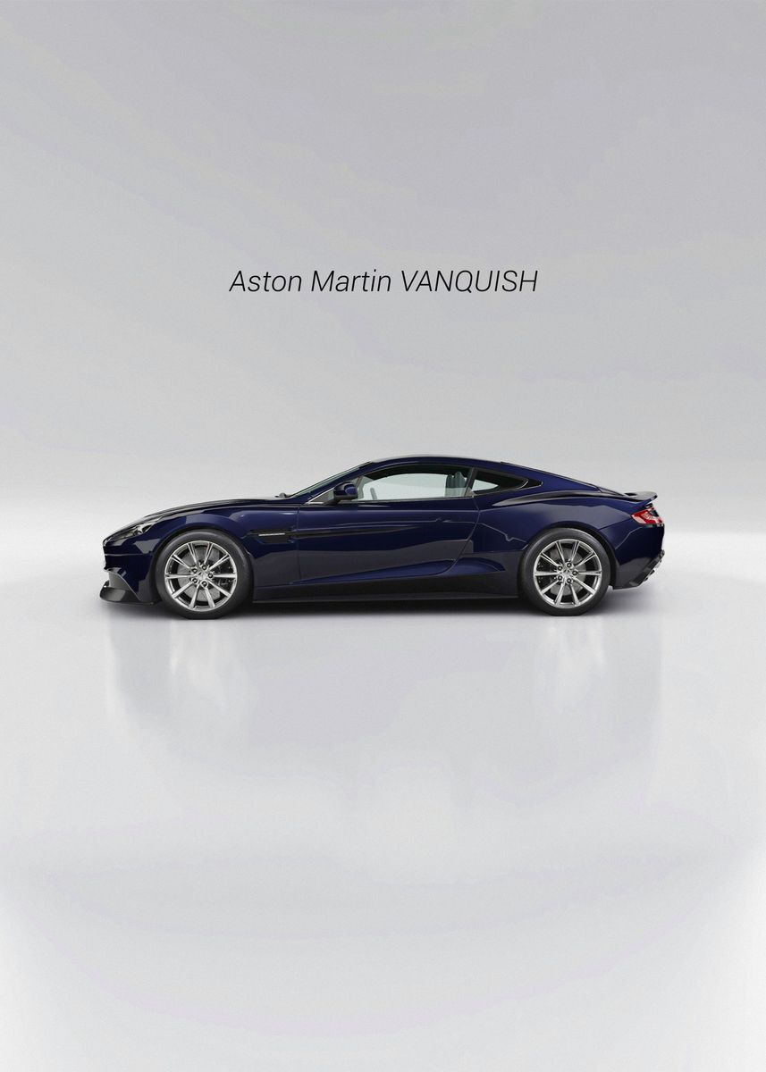 'Aston Martin Vanquish' Poster, picture, metal print, paint by One Line ...