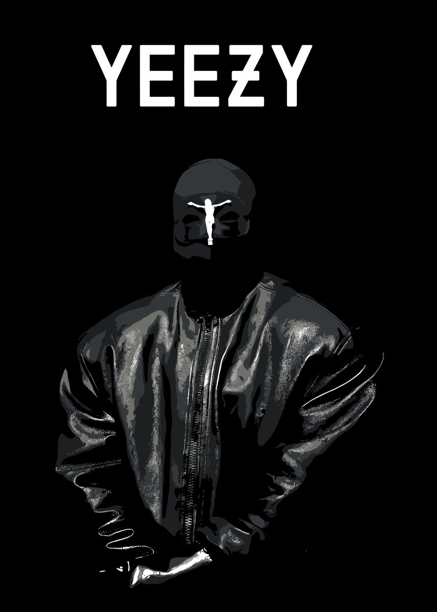 'Kanye West Yeezy Rapper' Poster, picture, metal print, paint by Elg ...
