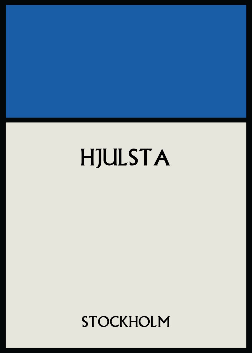 'Hjulsta Stockholm Poster' Poster, picture, metal print, paint by ...