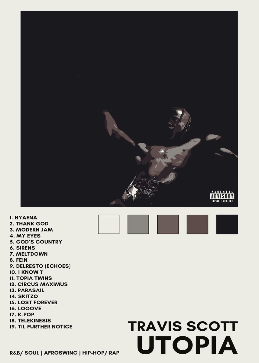 'Travis Scott Utopia Album Cover' Poster, picture, metal print, paint ...