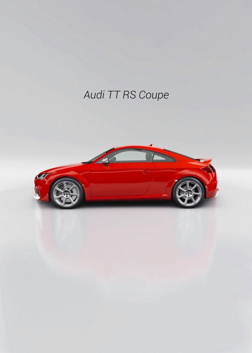 'Audi TT RS Coupe' Poster, picture, metal print, paint by One Line ...