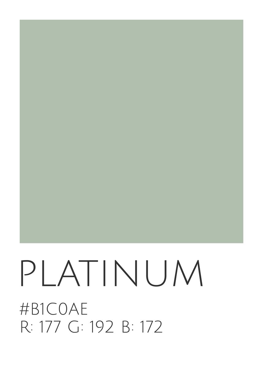 'Platinum Color Palette' Poster, picture, metal print, paint by ...