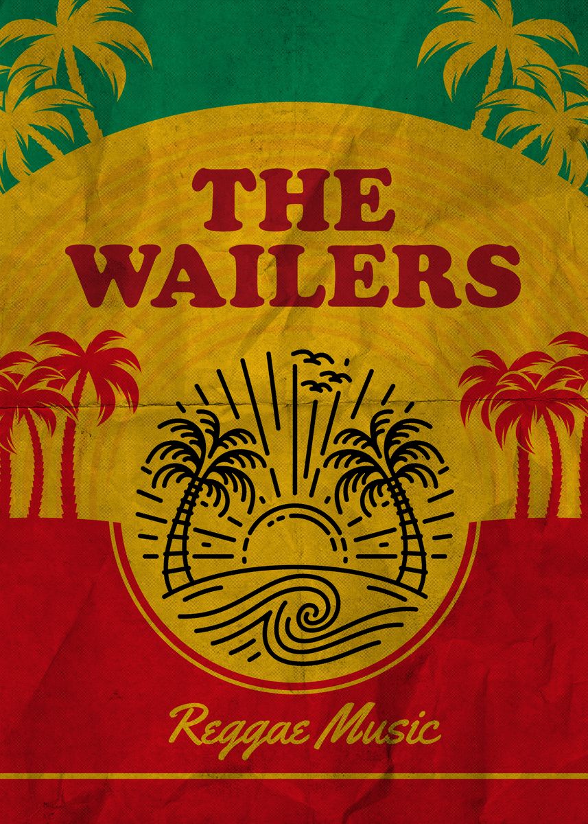'The Wailers Reggae Music Poster' Poster, picture, metal print, paint ...