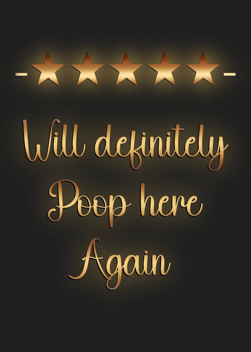 'Poop Joke Bathroom sign' Poster, picture, metal print, paint by Aiden ...