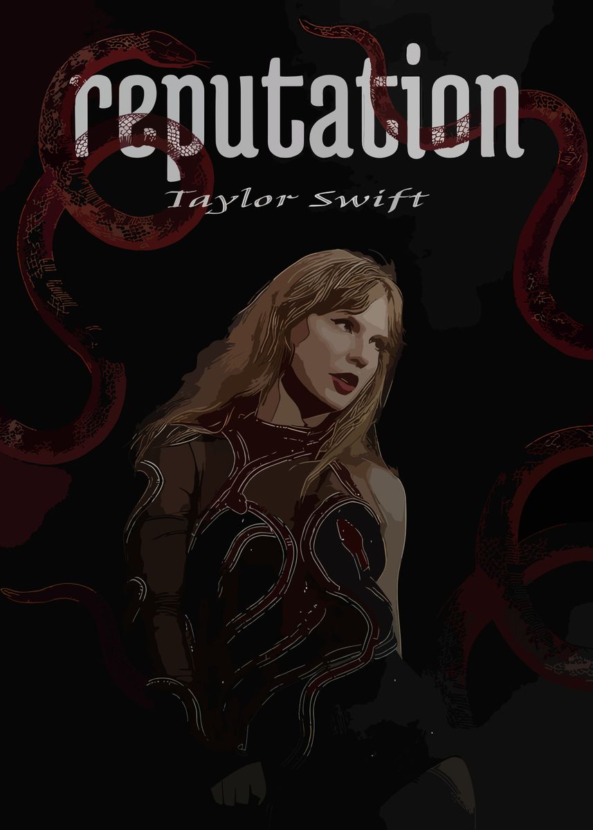 'Taylor Swift Reputation Album Art' Poster, picture, metal print, paint ...