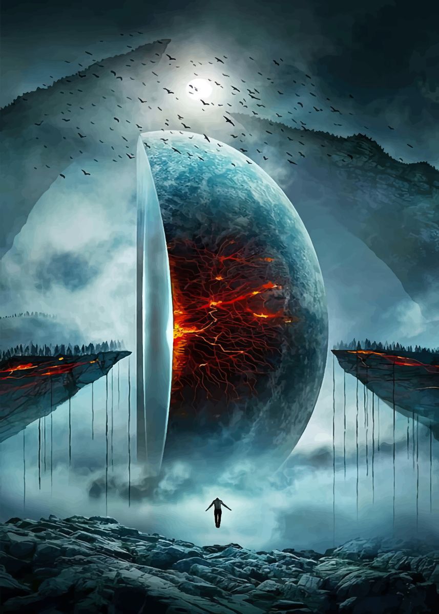 'Falling into the Void' Poster, picture, metal print, paint by ...