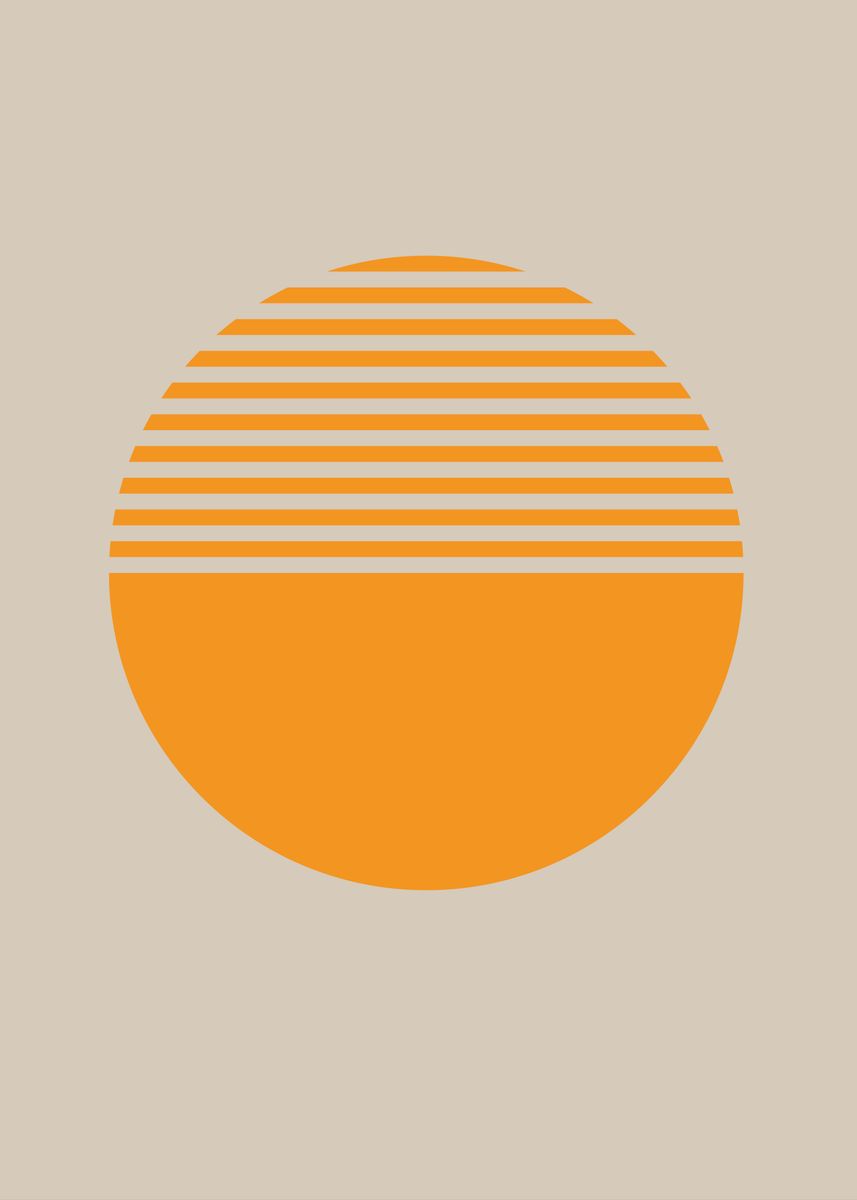 'Minimalist Sun Art Print' Poster, picture, metal print, paint by ...