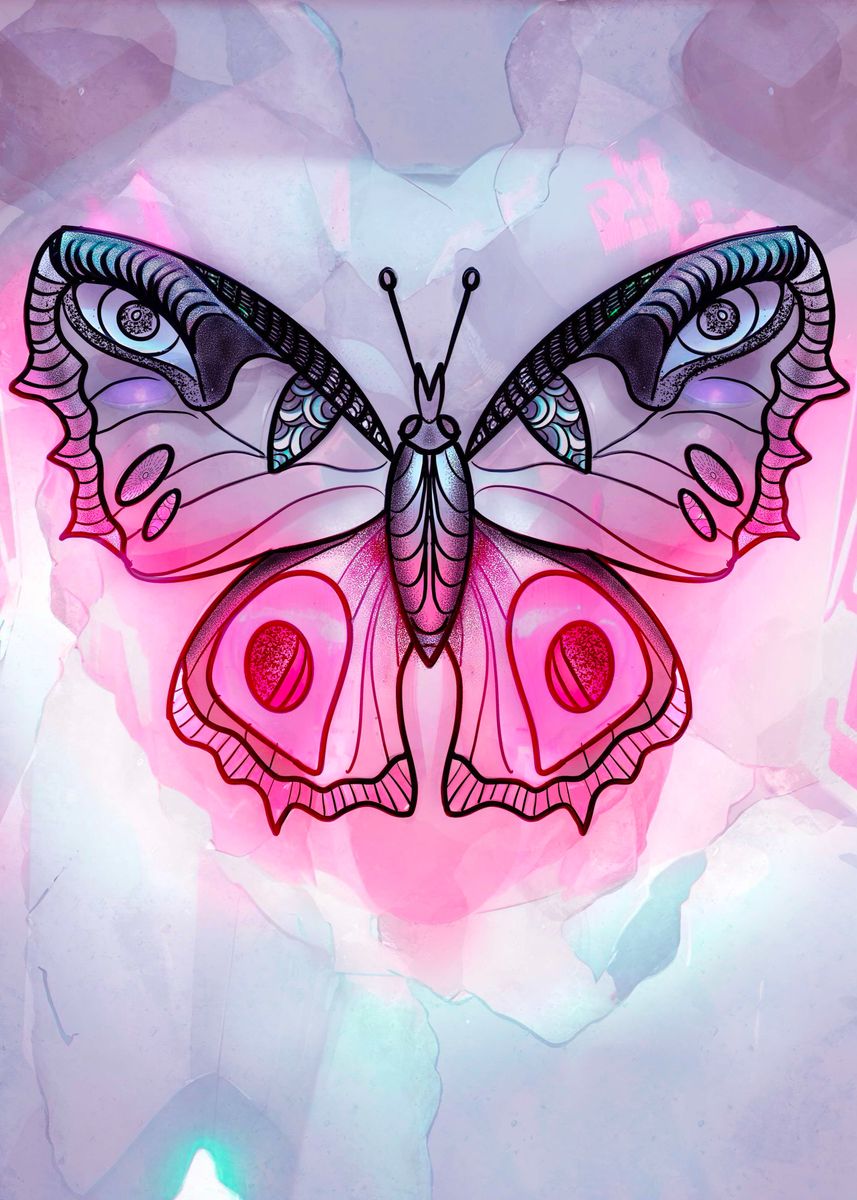 'Emperor Butterfly - Transc' Poster, picture, metal print, paint by ...