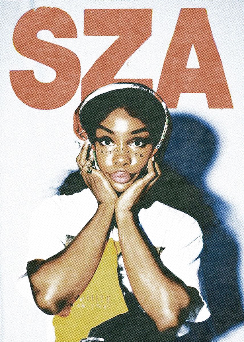 'SZA Music Rapper' Poster, picture, metal print, paint by wijaya | Displate