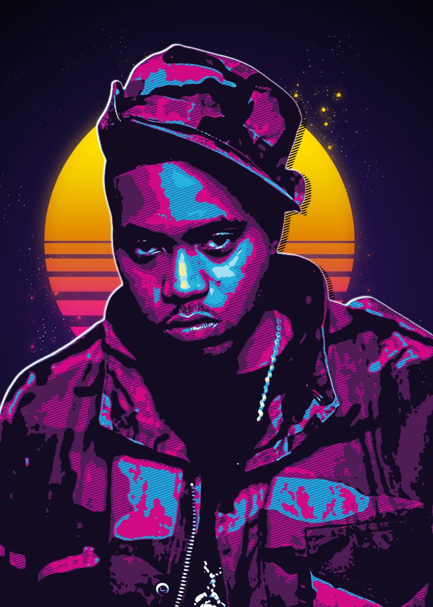 'NAS rapper' Poster, picture, metal print, paint by maxmoen | Displate